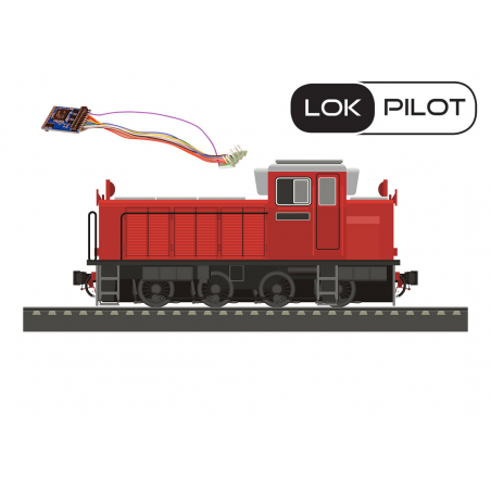 Décodeur LokPilot v5 DCC programmé pour engin 1 cabine pour platine ...