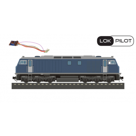 Décodeur LokPilot v5 DCC programmé pour engin 2 cabines pour platine ...