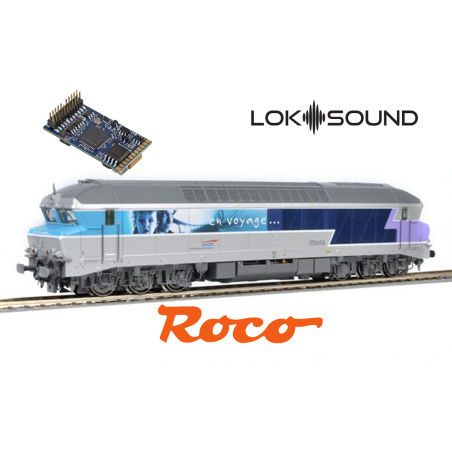 ESU Loksound V5 NEM658 PluX22 for CC72000 diesel locomotive Roco black board